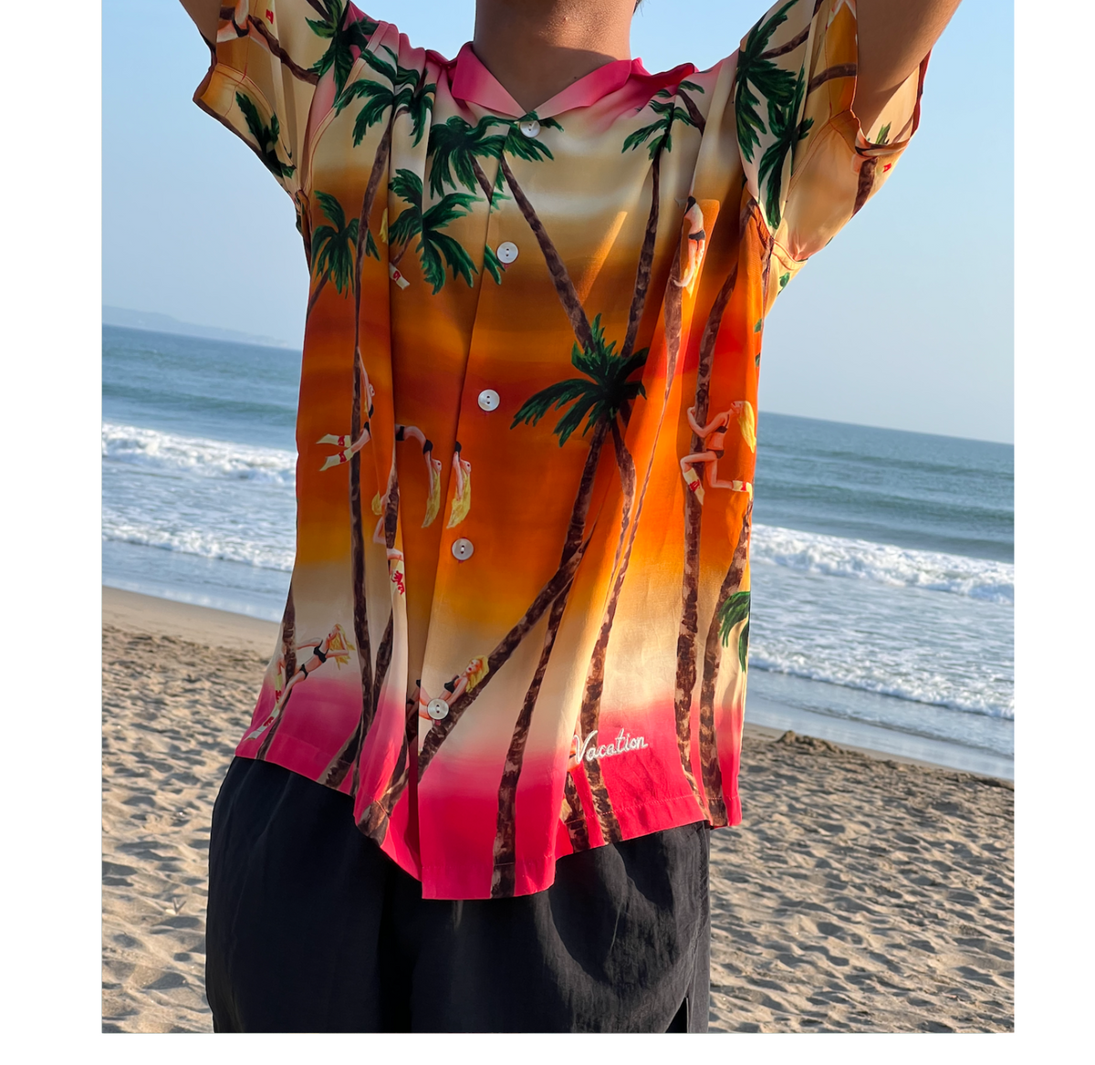 POLE DANCING SHIRT IN ORANGE BY VACATION - ESCALIER